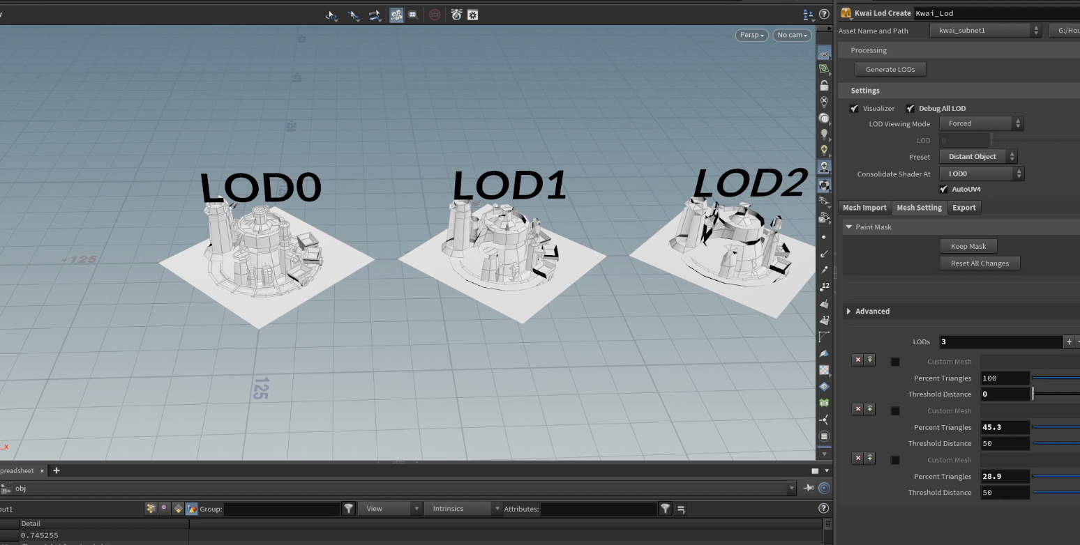 Houdini Auto LOD_wangtao-TA